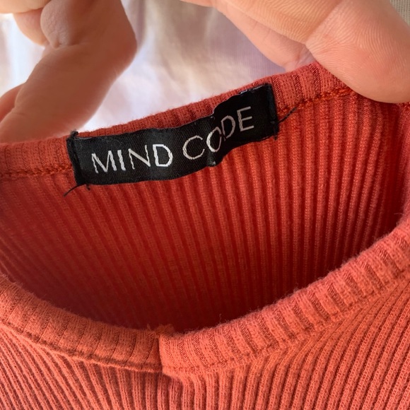 Mind Code | Dresses | Rusty Orange Ribbed Dress | Poshmark